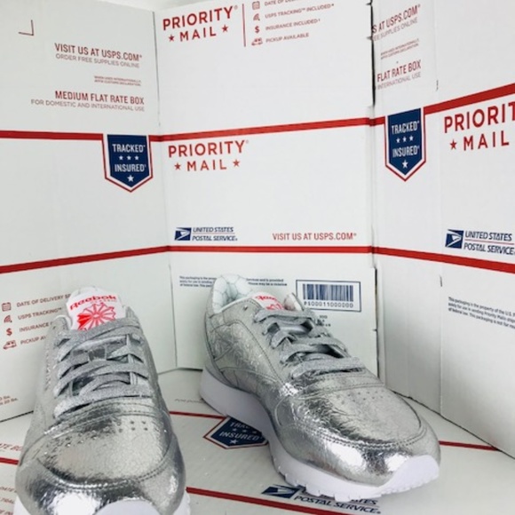Reebok | Shoes | Womens Reebok Silver Metallic Shoes Bs515 | Poshmark